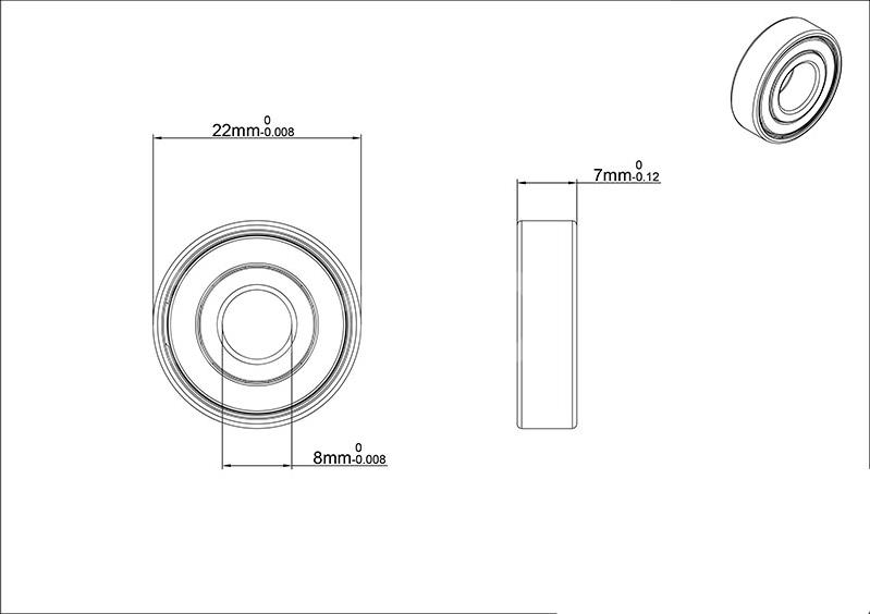 608ZZ - 3D Yazıcı Rulmanı - ileri3d